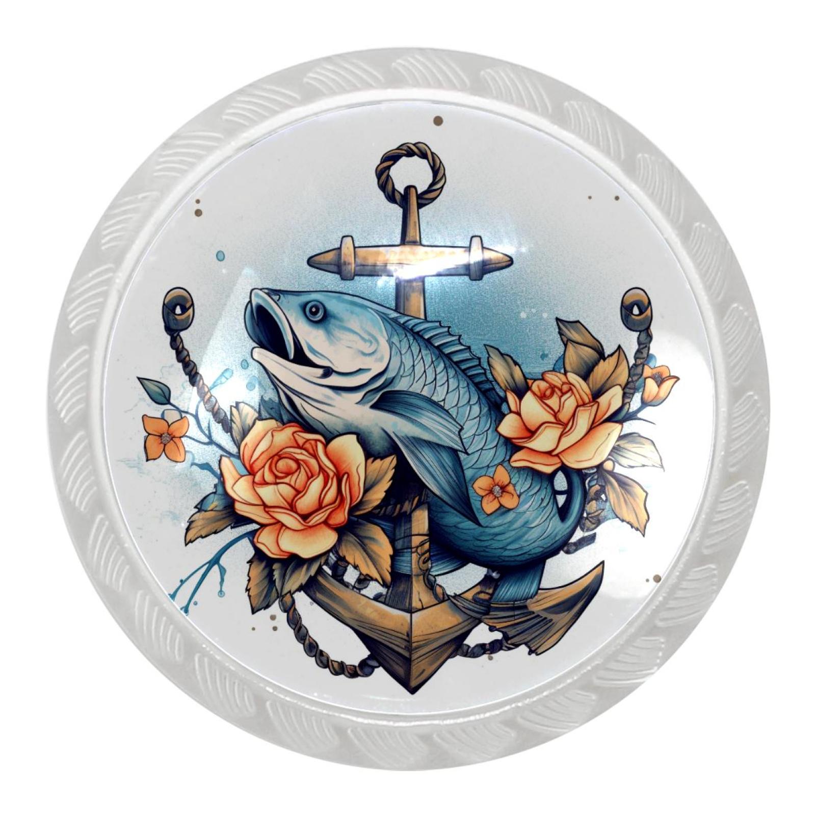 4 Pack Transparent Drawer Knobs, Decorative Kitchen Crystal Glass 35mm ...