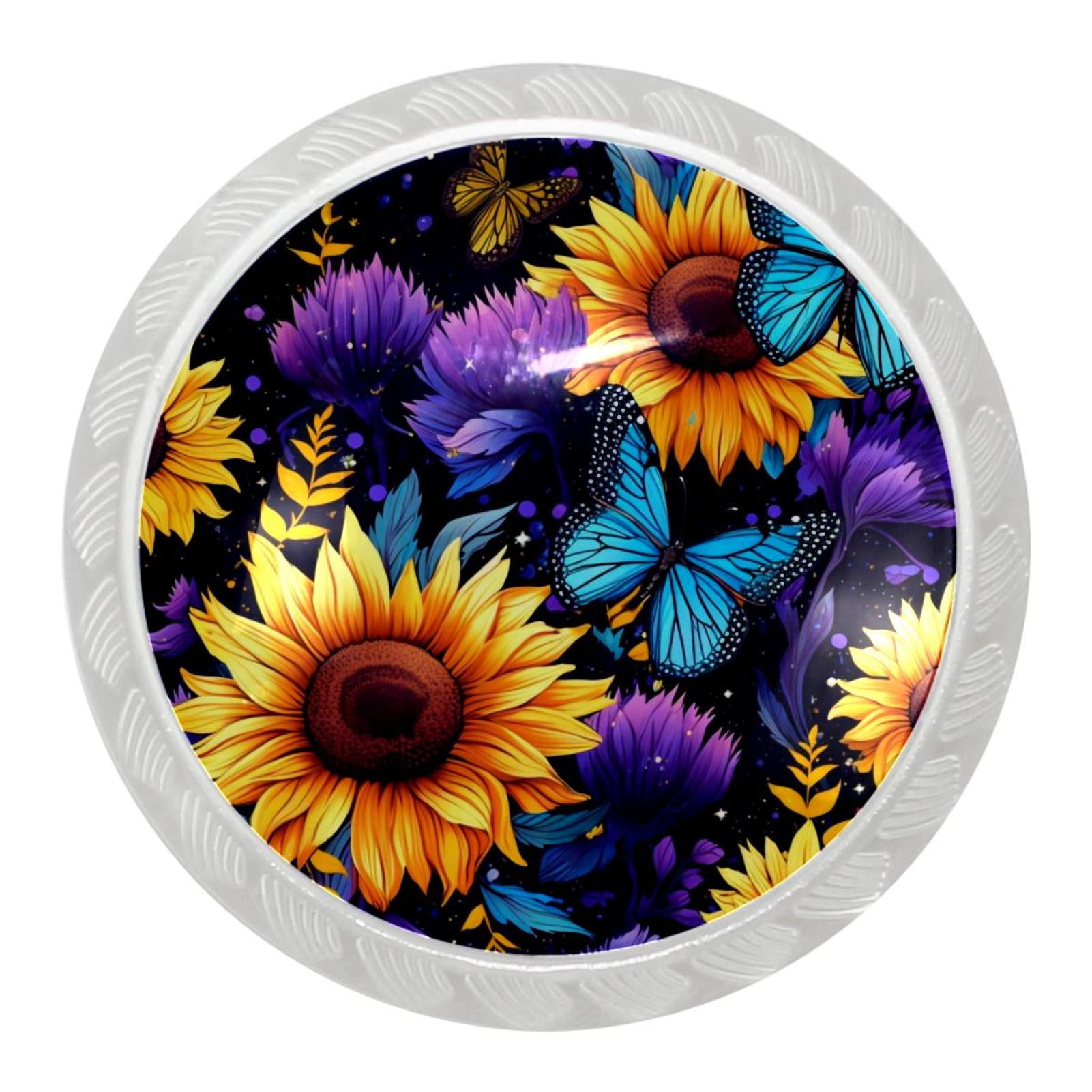 4 Pack Transparent Drawer Knobs, Decorative Kitchen Crystal Glass 35mm ...