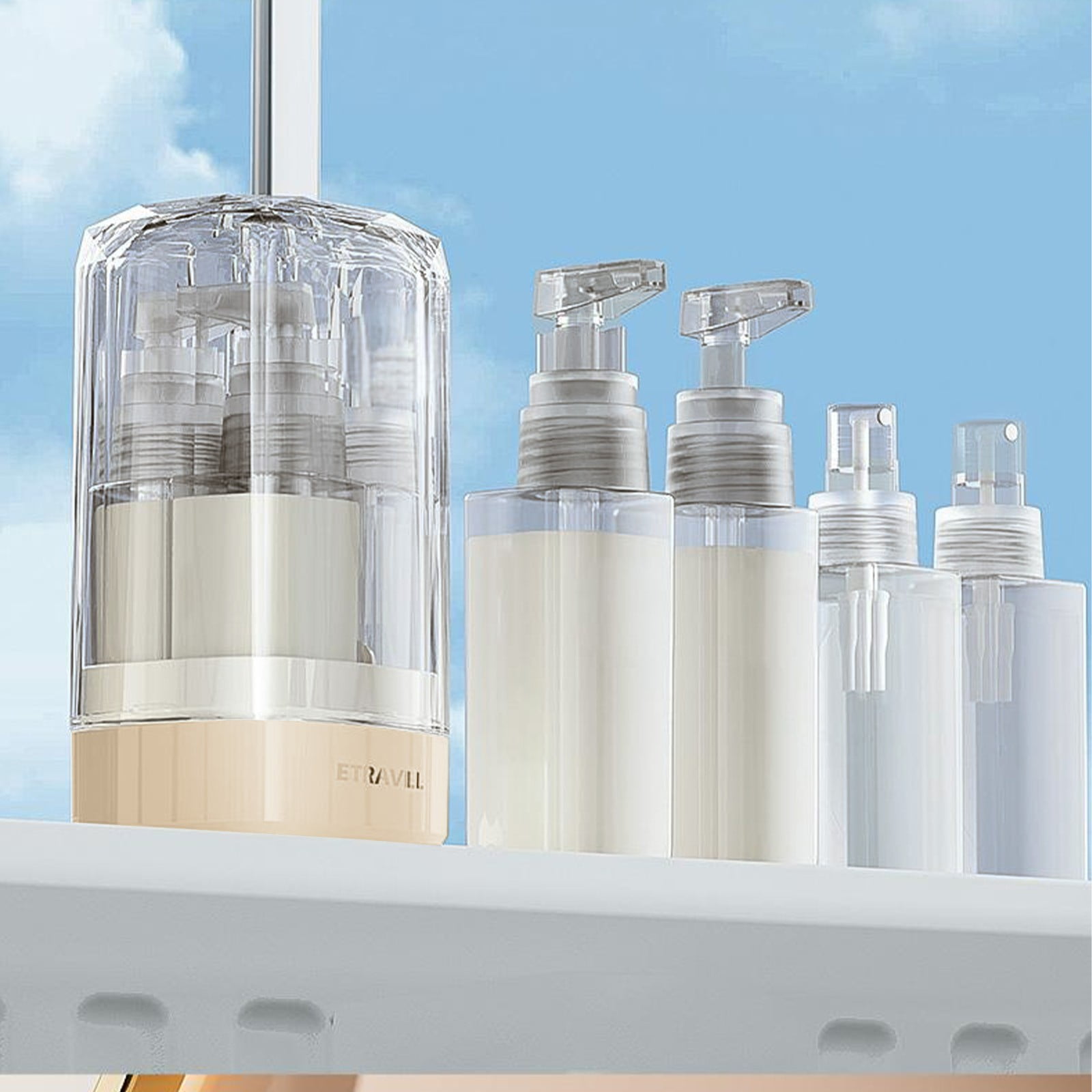 4 Pack Travel Bottles Leak Proof Refillable Dispenser Set for Shampoo ...