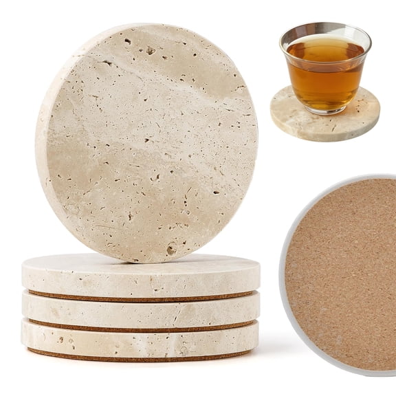 Stylish Stone Coasters for Home Decor and Protection | Walmart