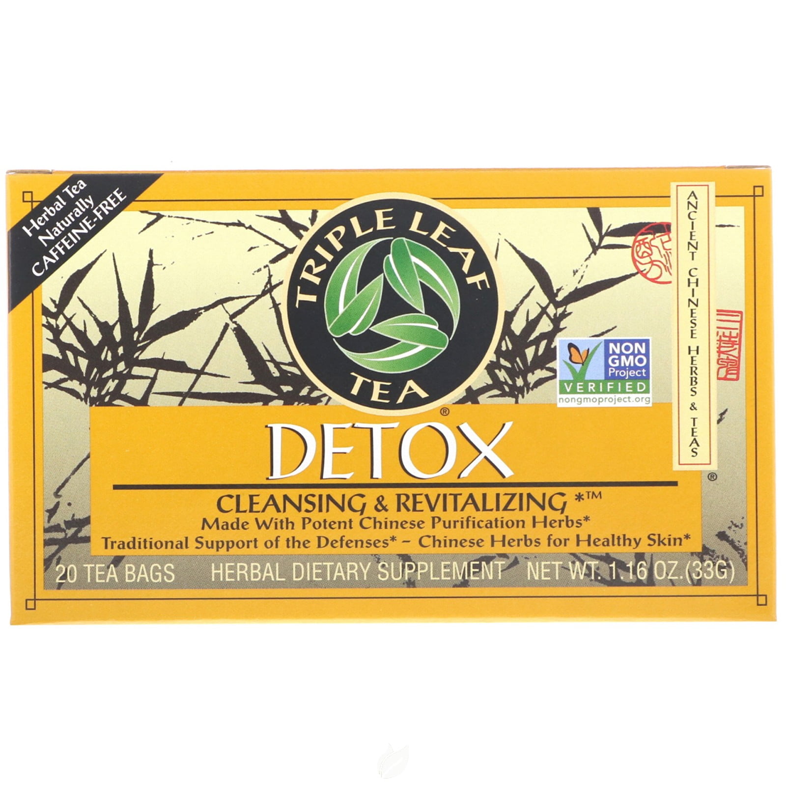 (4 Pack) Triple Leaf Tea Detox Tea 20 Bag - Walmart.com