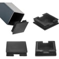 4-Pack Tubing End Caps, 3 x Inch Plastic Square Hole Plugs Inserts for ...