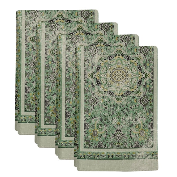 4 Pack Turkish Boho Kitchen Towels Green Wallpaper Murals Retro ...