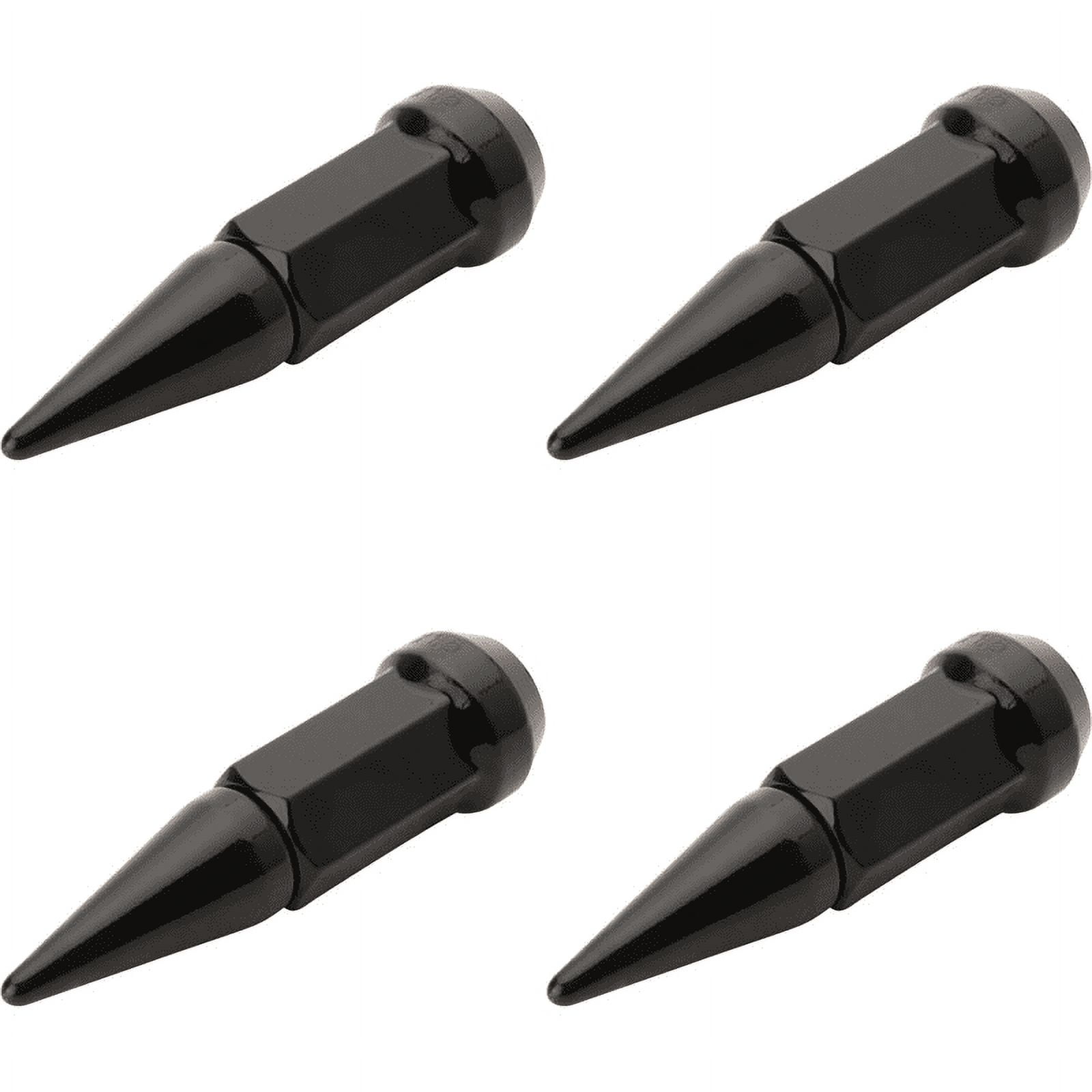 (4 Pack) Tusk Spike Tapered Lug Nut 12mm x 1.50mm Thread Pitch w/ 17mm ...