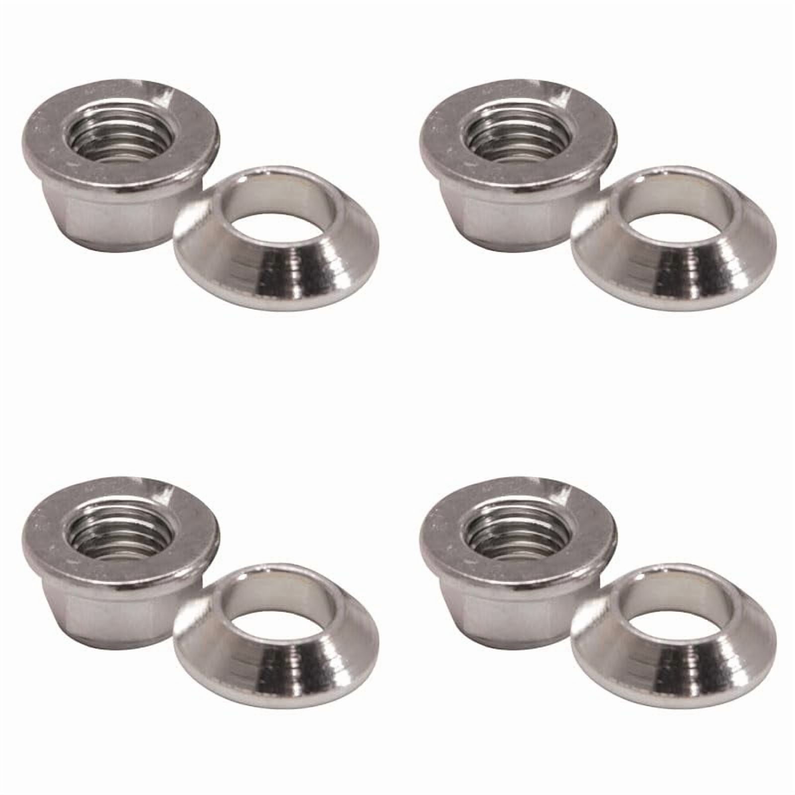 (4 Pack) Tusk Universal Chrome Flange/Tapered Locking Lug Nut 10mm x 1 ...