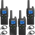 4 Pack Two Way Radios Long Range Rechargeable Walkie-Talkies for Adults ...