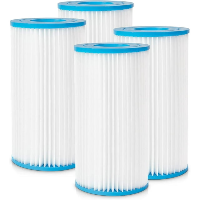 4 Pack Reusable Pool Filter Type A/C - Intex, Bestway, Summer Waves ...