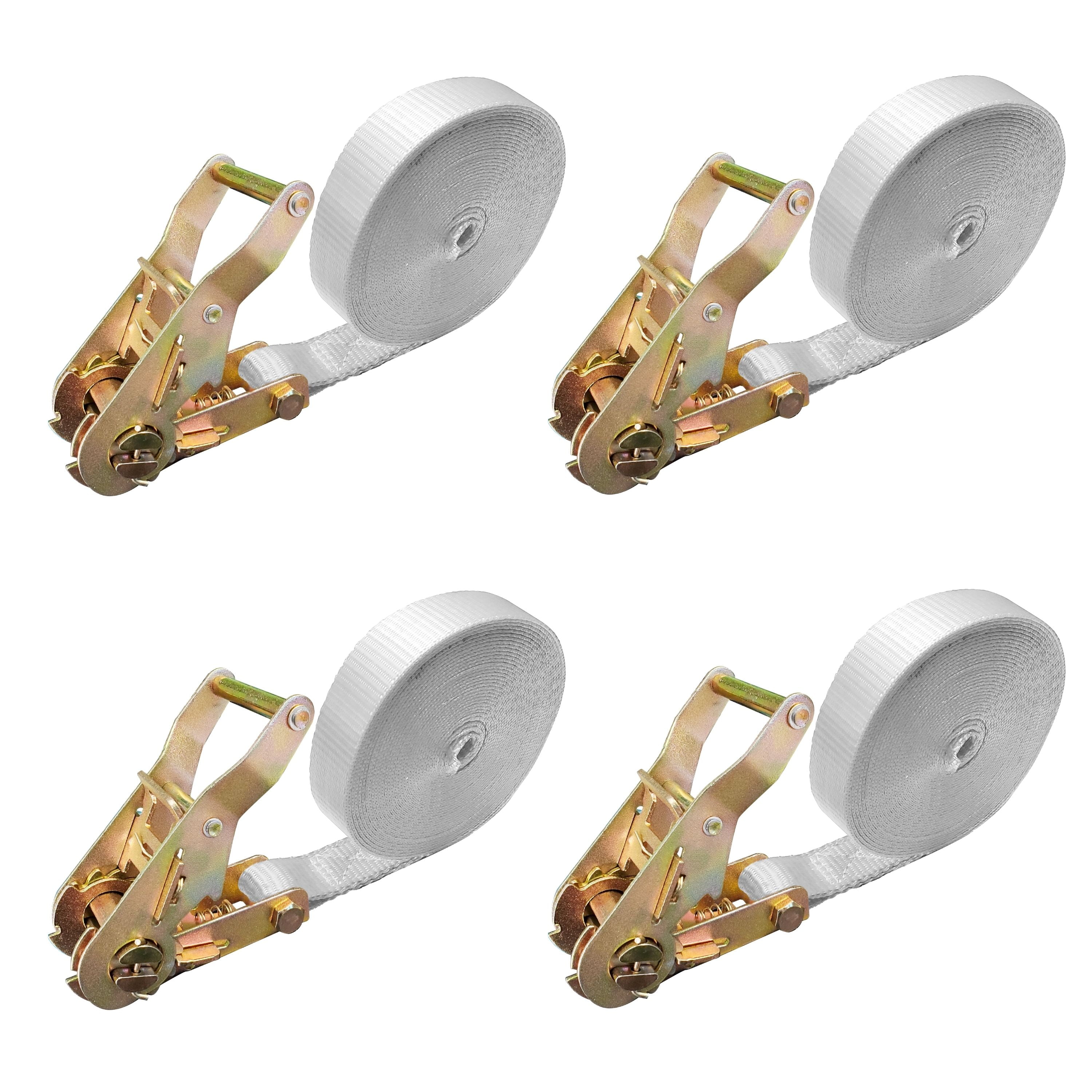 4 Pack USA Heavy Duty 1" x 10ft Endless Ratchet Tie Down Strap ...