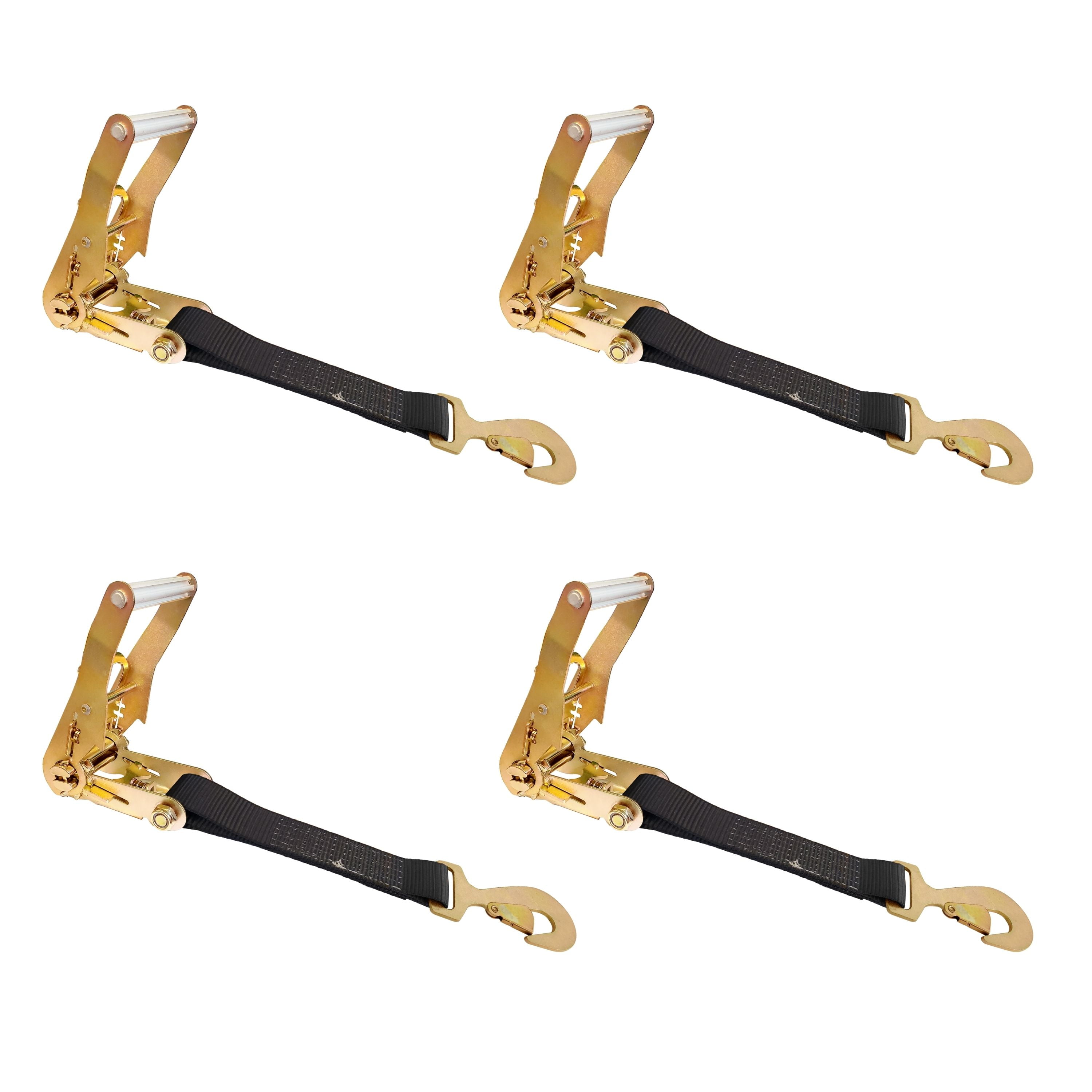 4 Pack USA Heavy Duty 2" Ratchet Replacement Fixed Short End Strap w ...