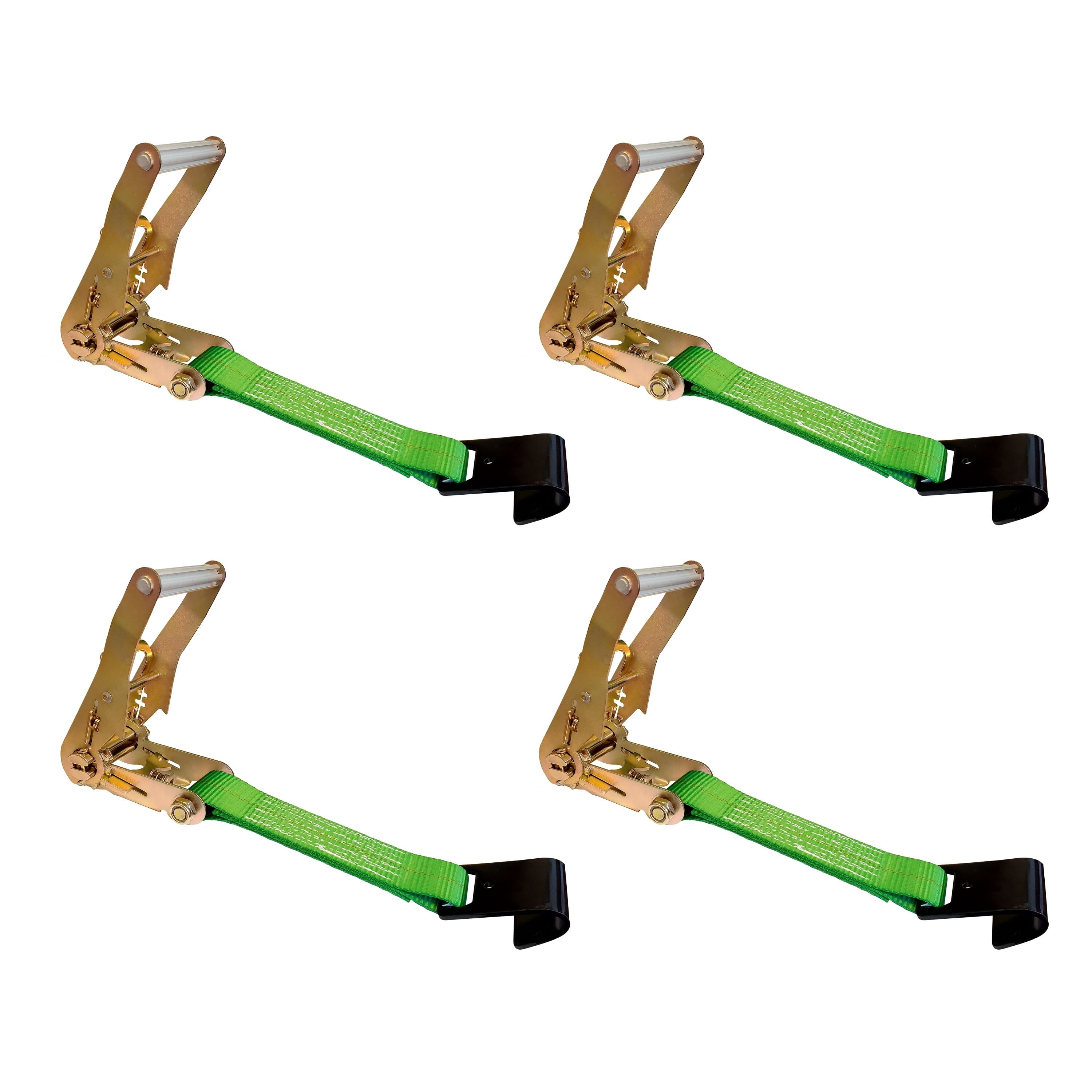 4 Pack USA Heavy Duty 2" Tie Down Ratchet Replacement Fixed Short End ...