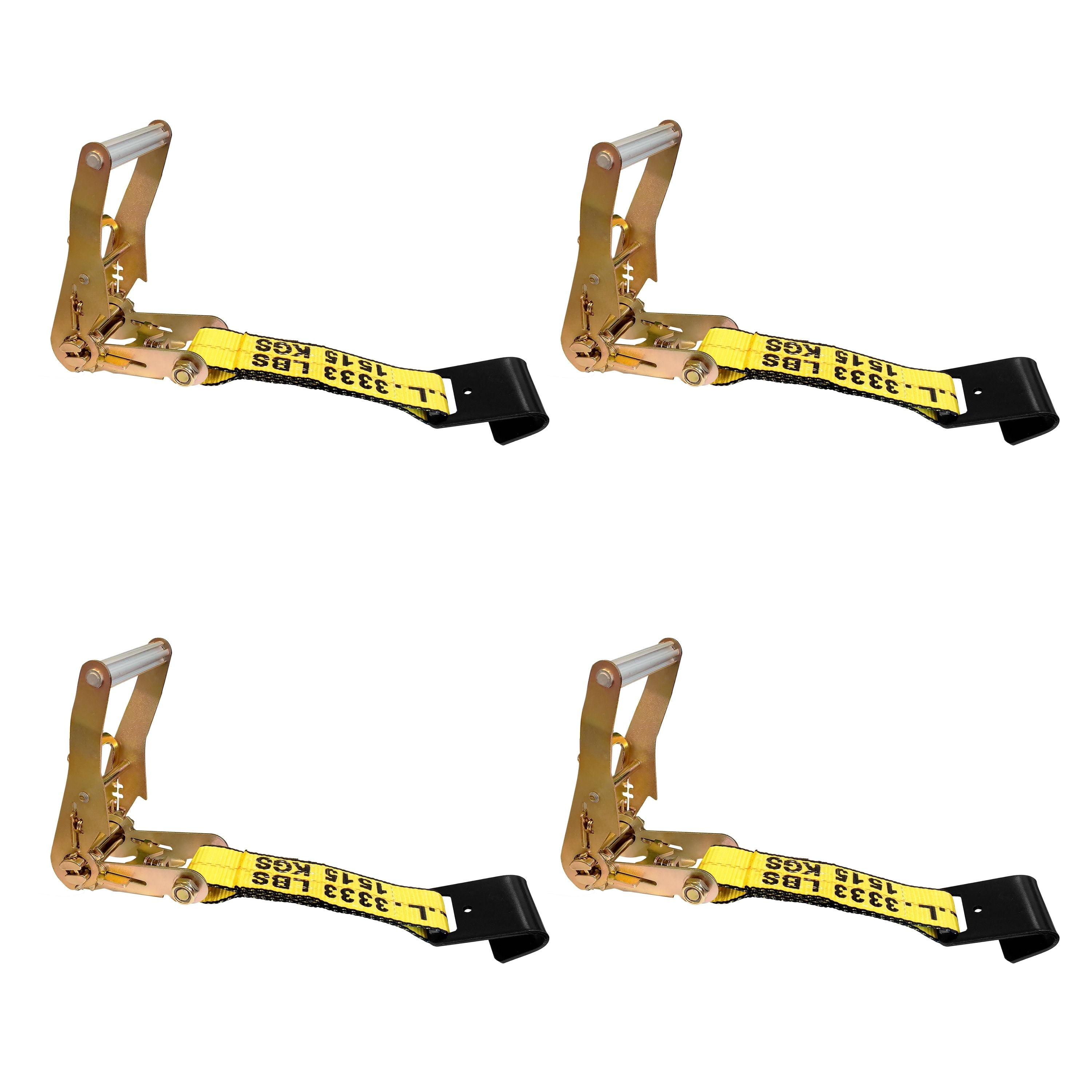 4 Pack USA Heavy Duty 2" Tie Down Ratchet Replacement Fixed Short End ...
