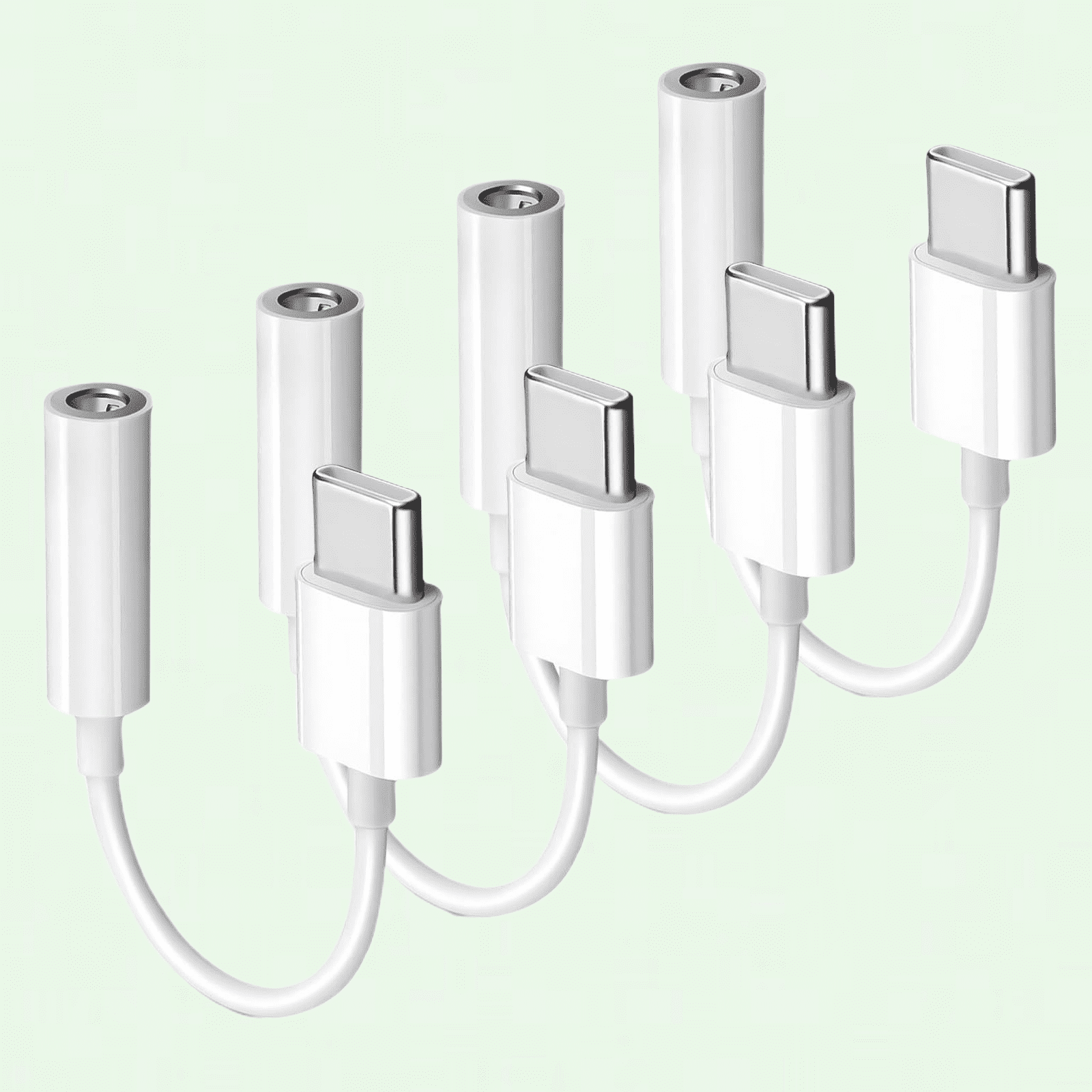 4 Pack USB Type C to 3.5mm Female Headphone Adapter, USB C to Aux Audio ...