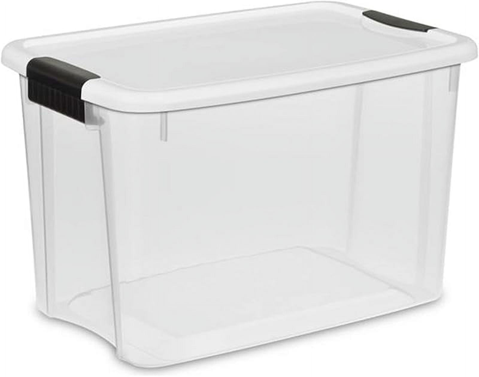 4-Pack Ultra Latching Box, Storage Bins with Lids, Clear Plastic, 70 ...
