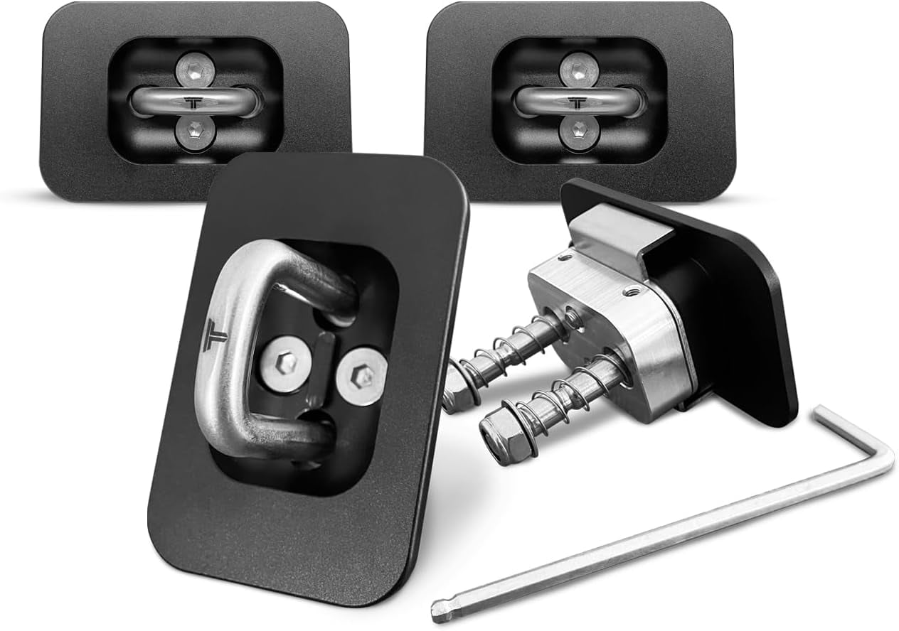 4-Pack Ultra-Premium Retractable Truck Bed Tie Down Anchors Compatible ...