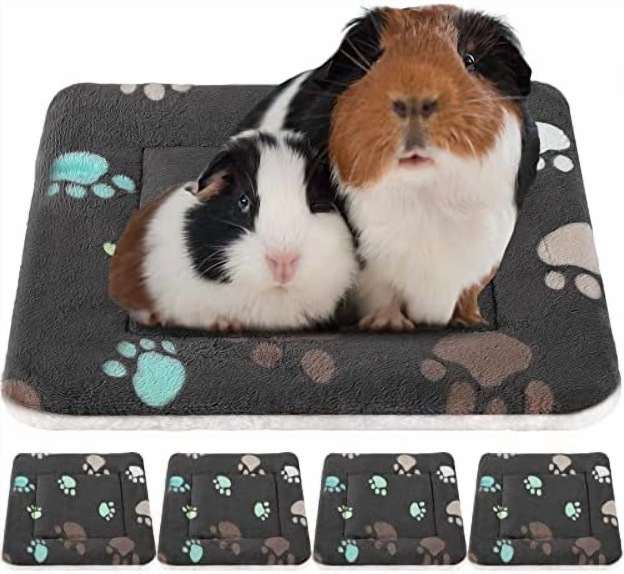 4 Pack Ultra Soft Dog Cat Bed Mat with Cute Prints Reversible Fleece ...
