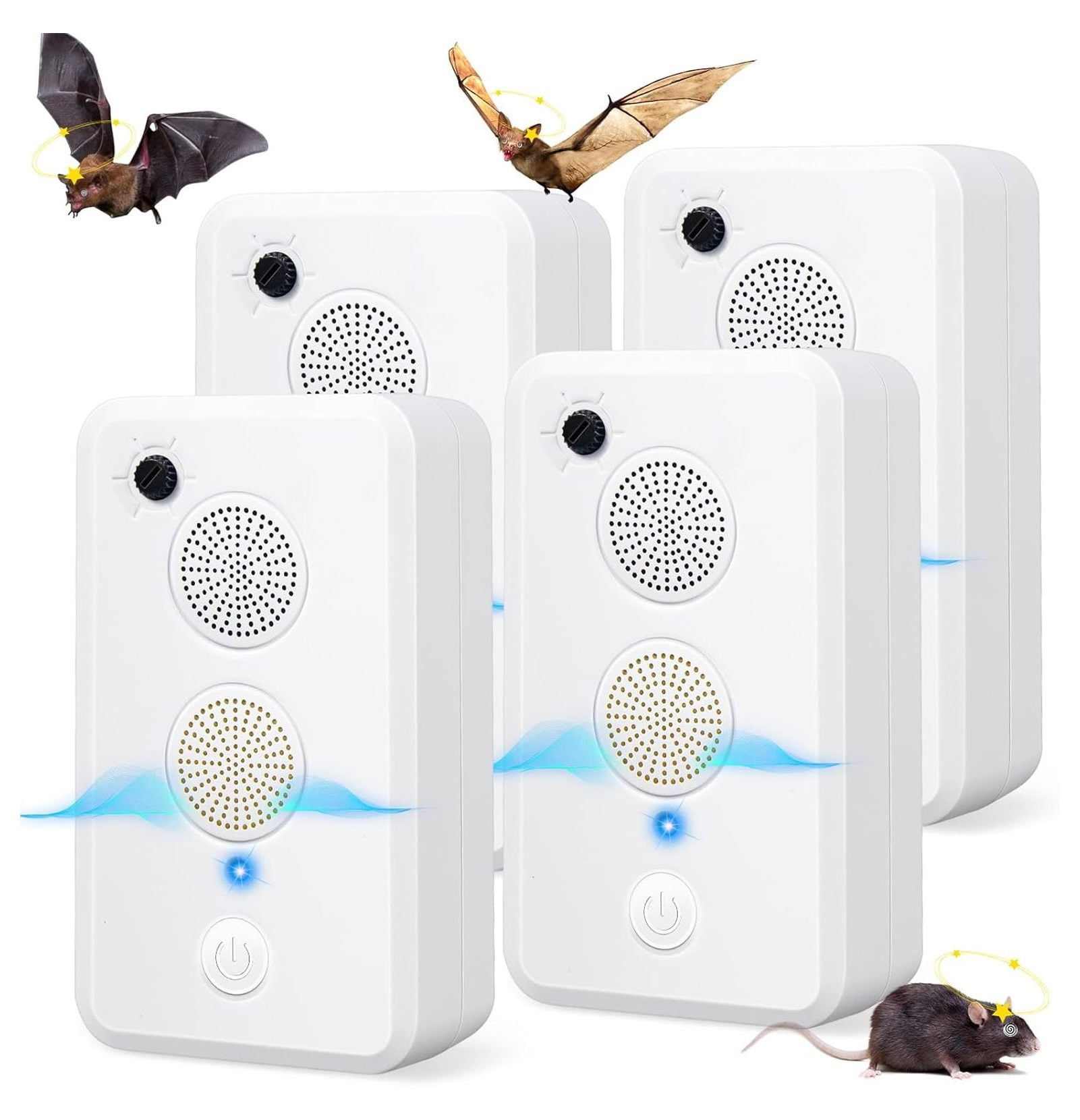 4 Pack Ultrasonic Bat Repeller,Bat Deterrent Devices Indoor Outdoor ...