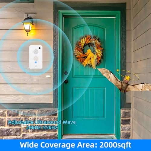 4 Pack Ultrasonic Bat Repeller,Bat Deterrent Devices Indoor Outdoor ...