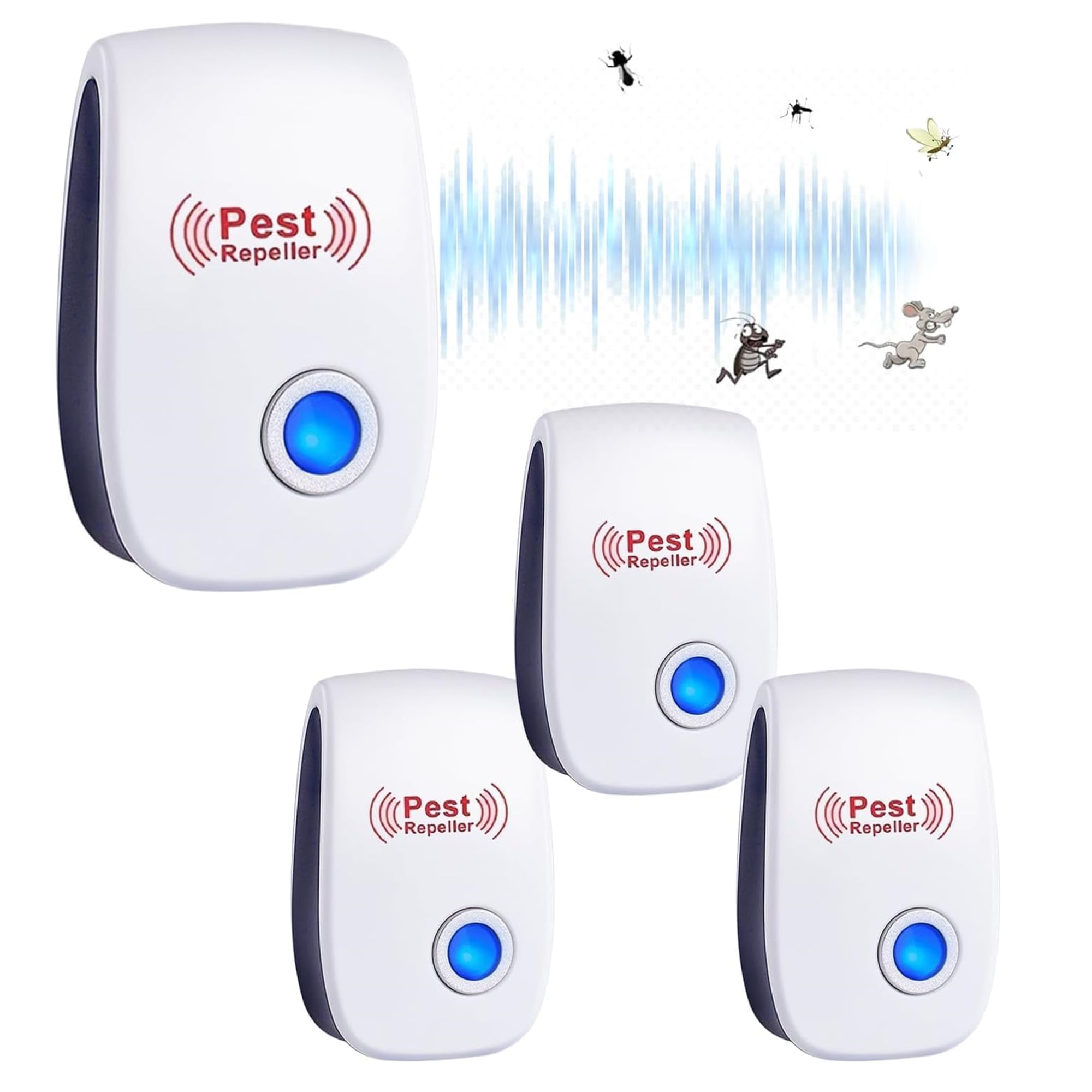 4 Pack Ultrasonic Pest Repeller Plug in Indoor for Repelling Mouse ...