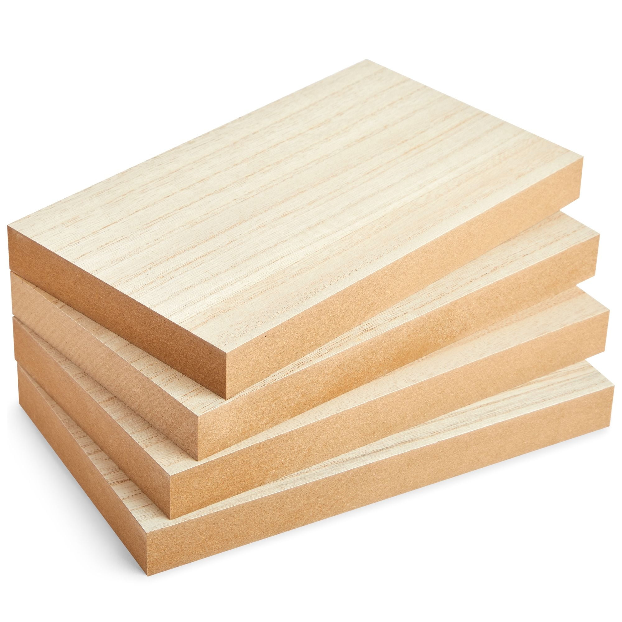 4 Pack Unfinished MDF Wood Blocks for Crafts 6 x 10", Smooth Surface ...