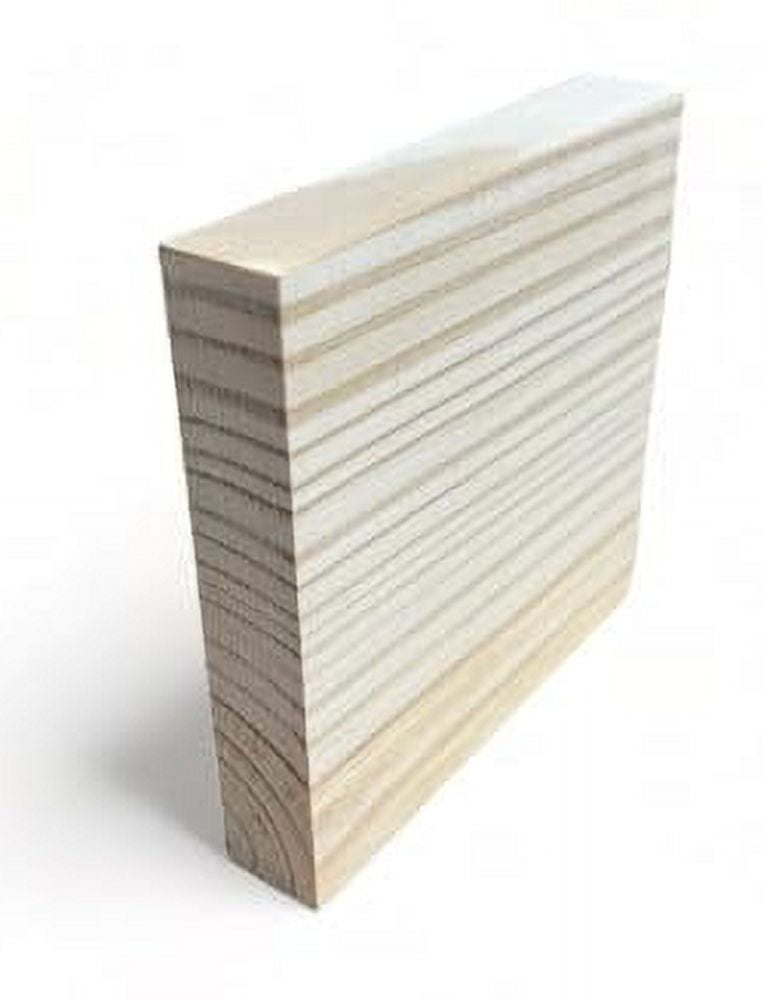 4 Pack Unfinished Wood Blocks for Crafts, 6 X 6 X 1 3/8 Inch Pine Wood ...