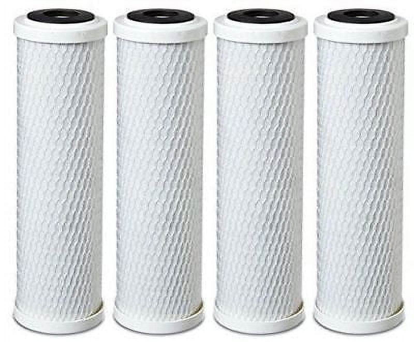 4-Pack Universal 10 Inch Carbon Block Filter Compatible with CBC-10, GE ...