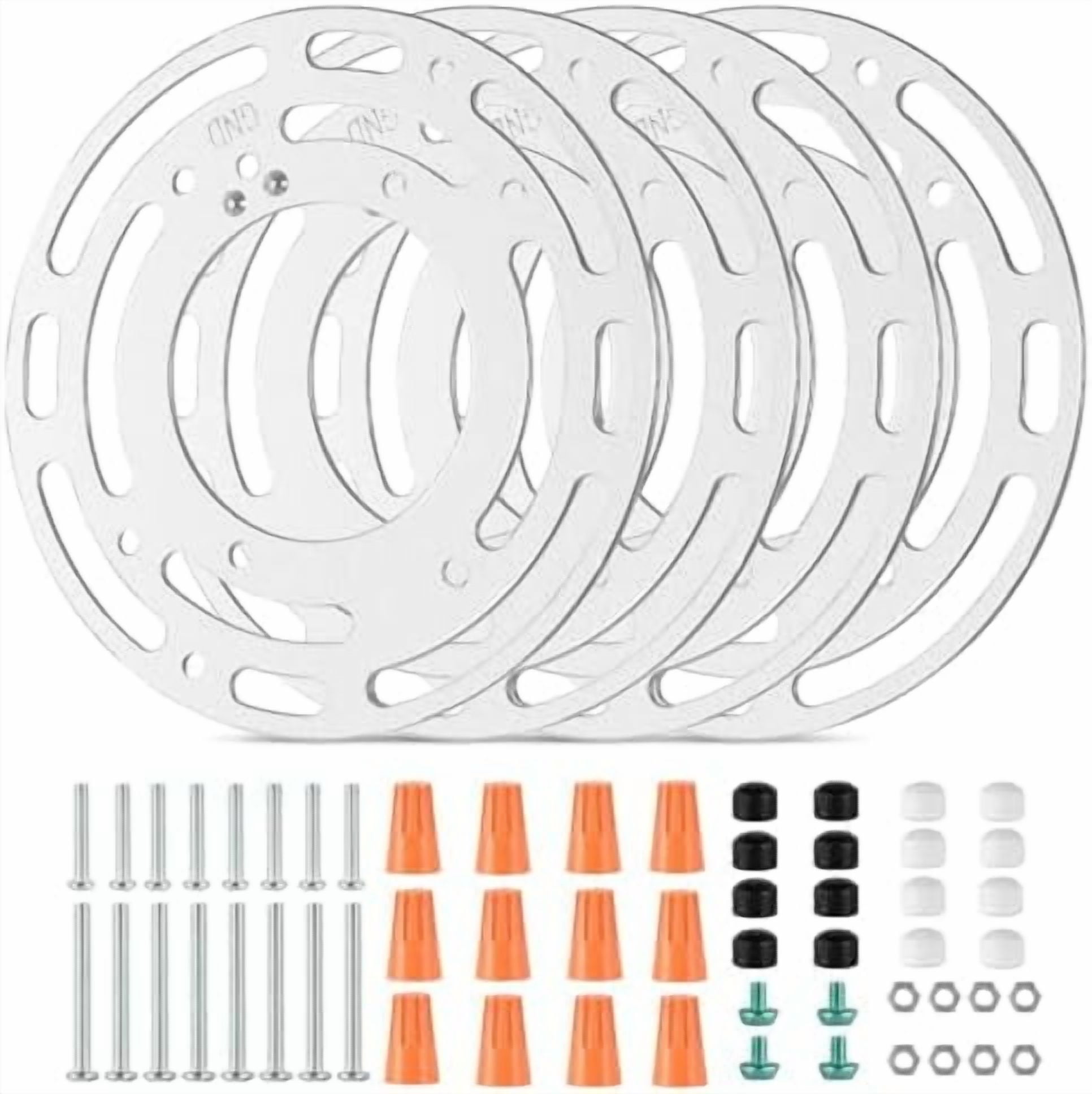 4 Pack Universal Light Fixture Mounting Bracket, 4 Inch Diameter ...