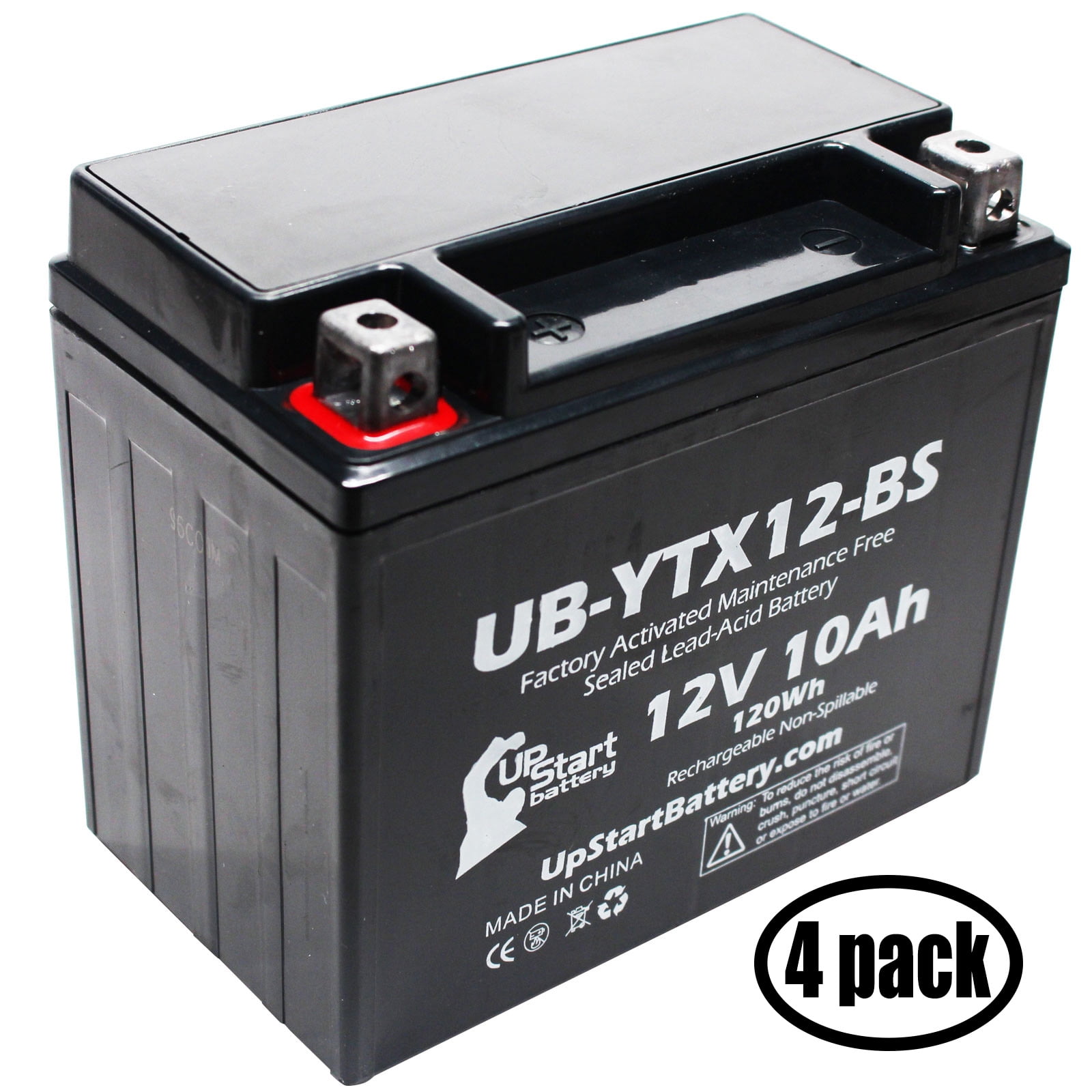 4-Pack UpStart Battery Replacement for 1995 Suzuki GSX-R1100 W 1100 CC ...