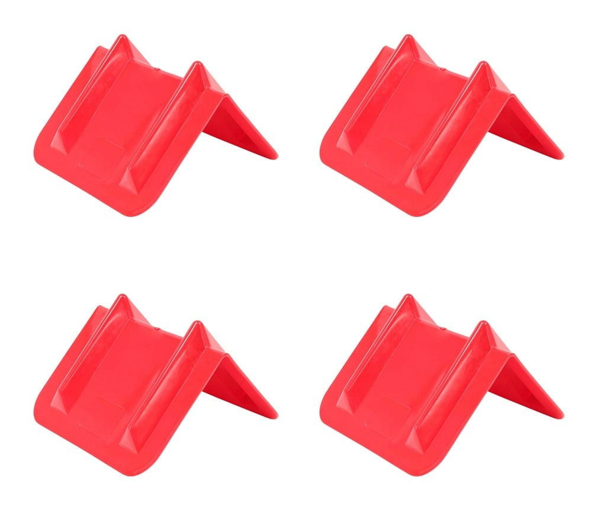 (4 Pack) V Edge Protectors Flatbed, 8" x 12", Red | Vee Shaped Plastics ...