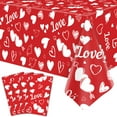 4 Pack Valentine's Day Tablecloth Valentine's Day Love Heart Table ...