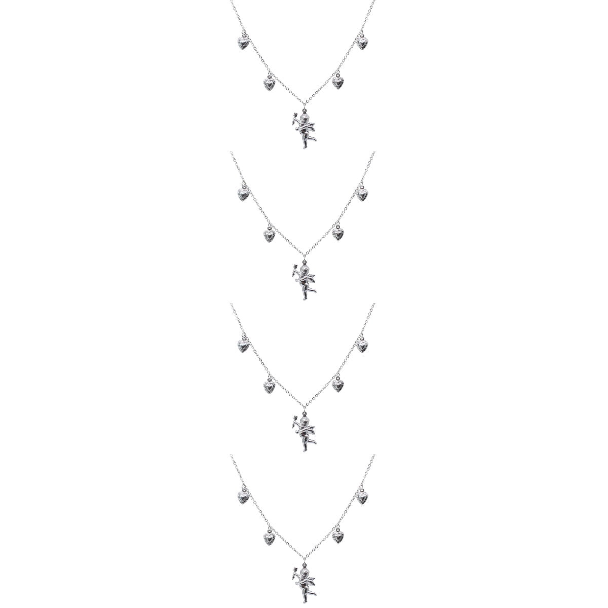4 Pack Valentines Presents Cupid Necklace Necklaces Pendant for Women ...