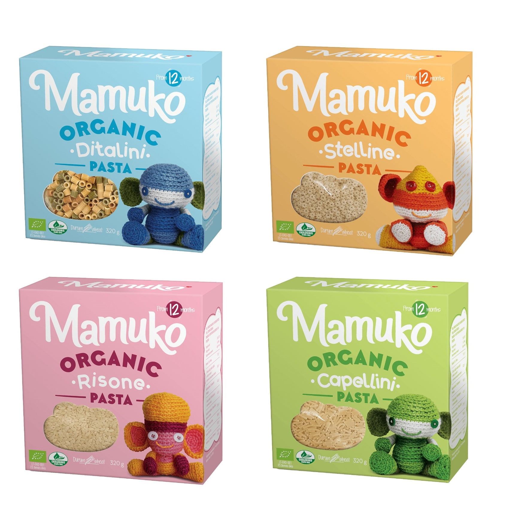 4 Pack Varity Pack - Mamuko Organic The Beginning Pasta's (Ditalini ...