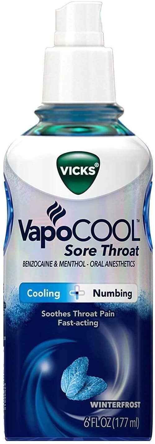 4 Pack - Vicks Vapocool Sore Throat Spray - Winterfrost - 6 oz ...