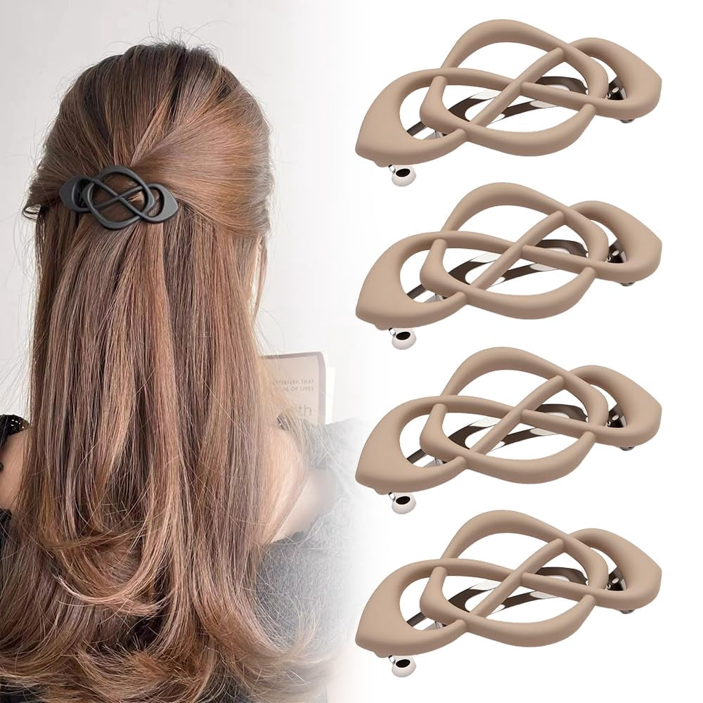 4 Pack Vintage French Barrette Hair Clips, 2025 New Hair Accessories ...