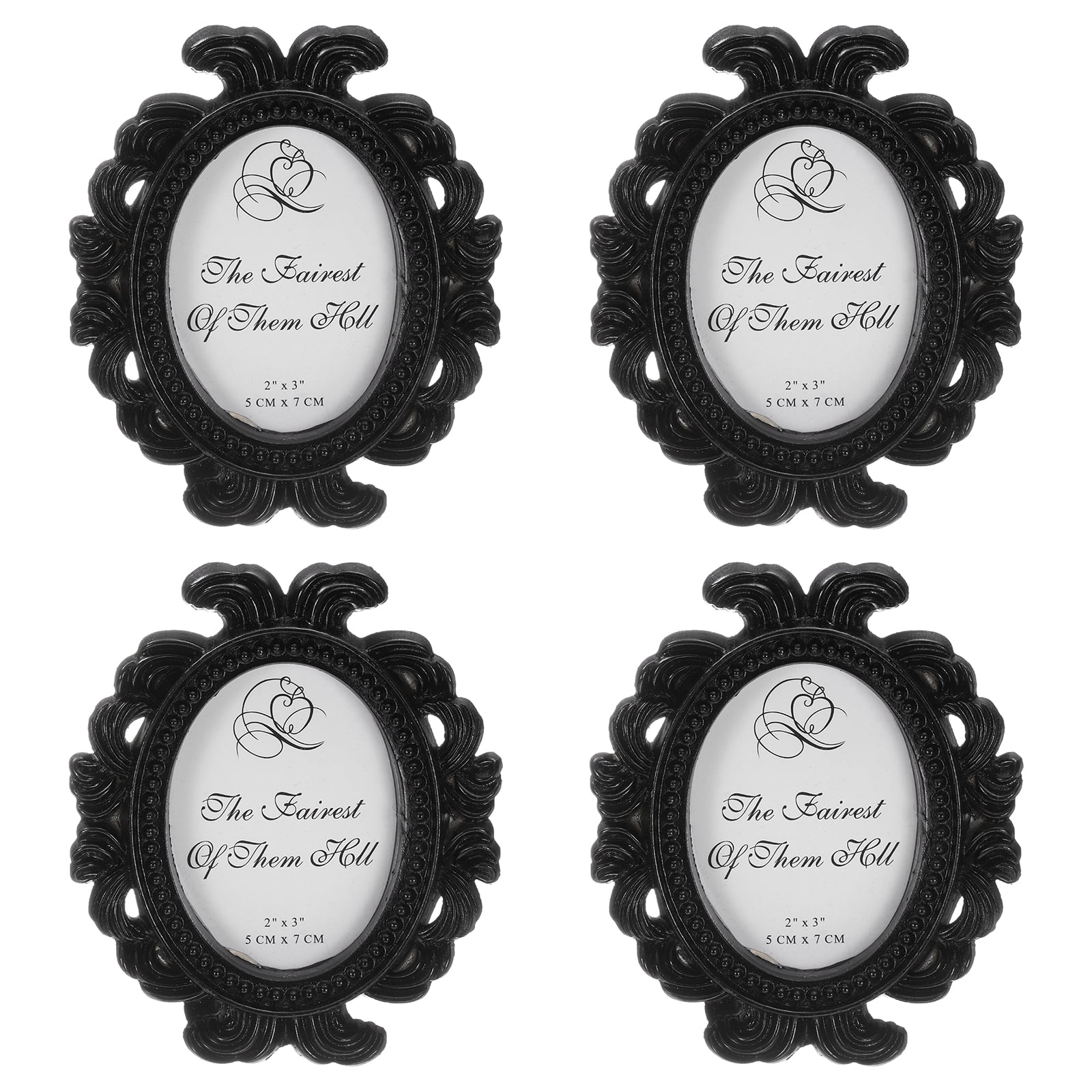 4 Pack Vintage Resin Picture Frames, 3.7" x 3.1" Mini Picture Frames ...