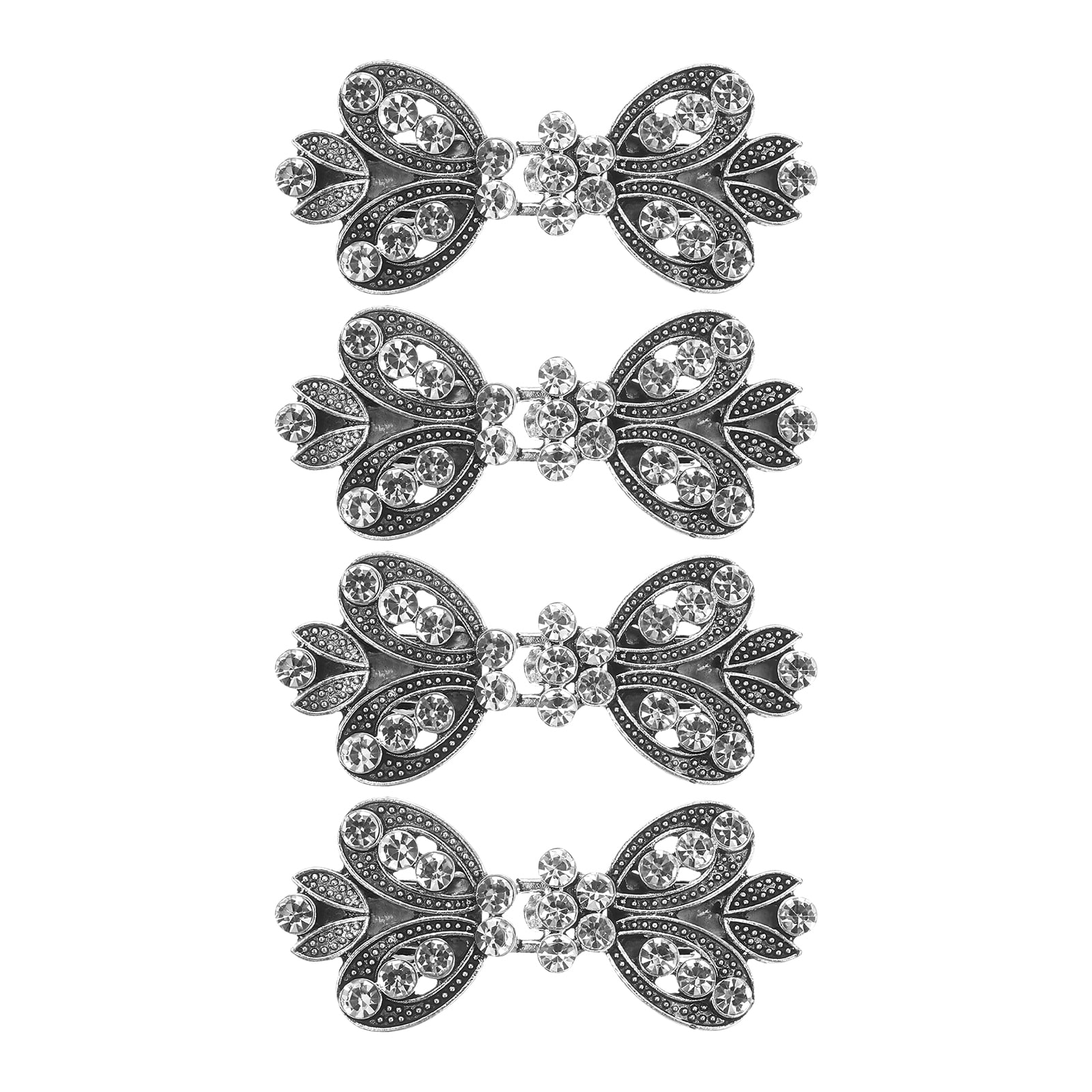 4 Pack Vintage Sweater Clips, Cape Cloak Clasp Retro Cardigan Clips ...