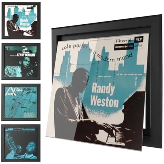 4 Pack Vinyl Record Wall Mount Frames | Slim Open-front Record Frame ...
