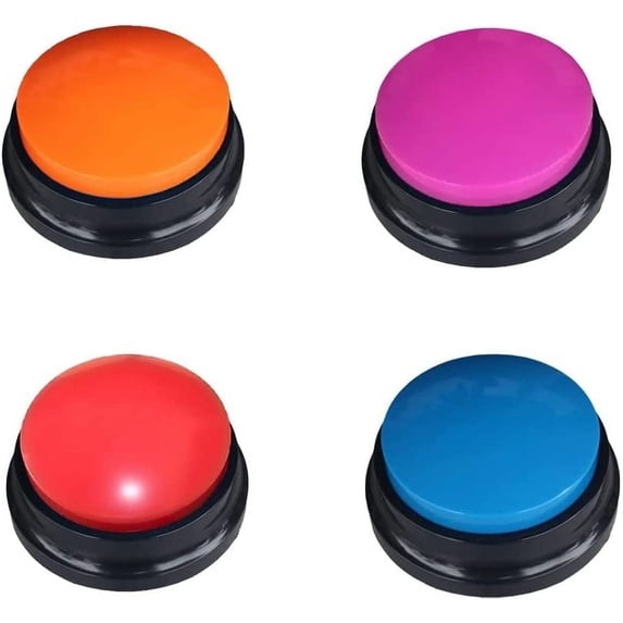4-Pack Voice Recording Buttons for Pet & Human Communication - 30 ...