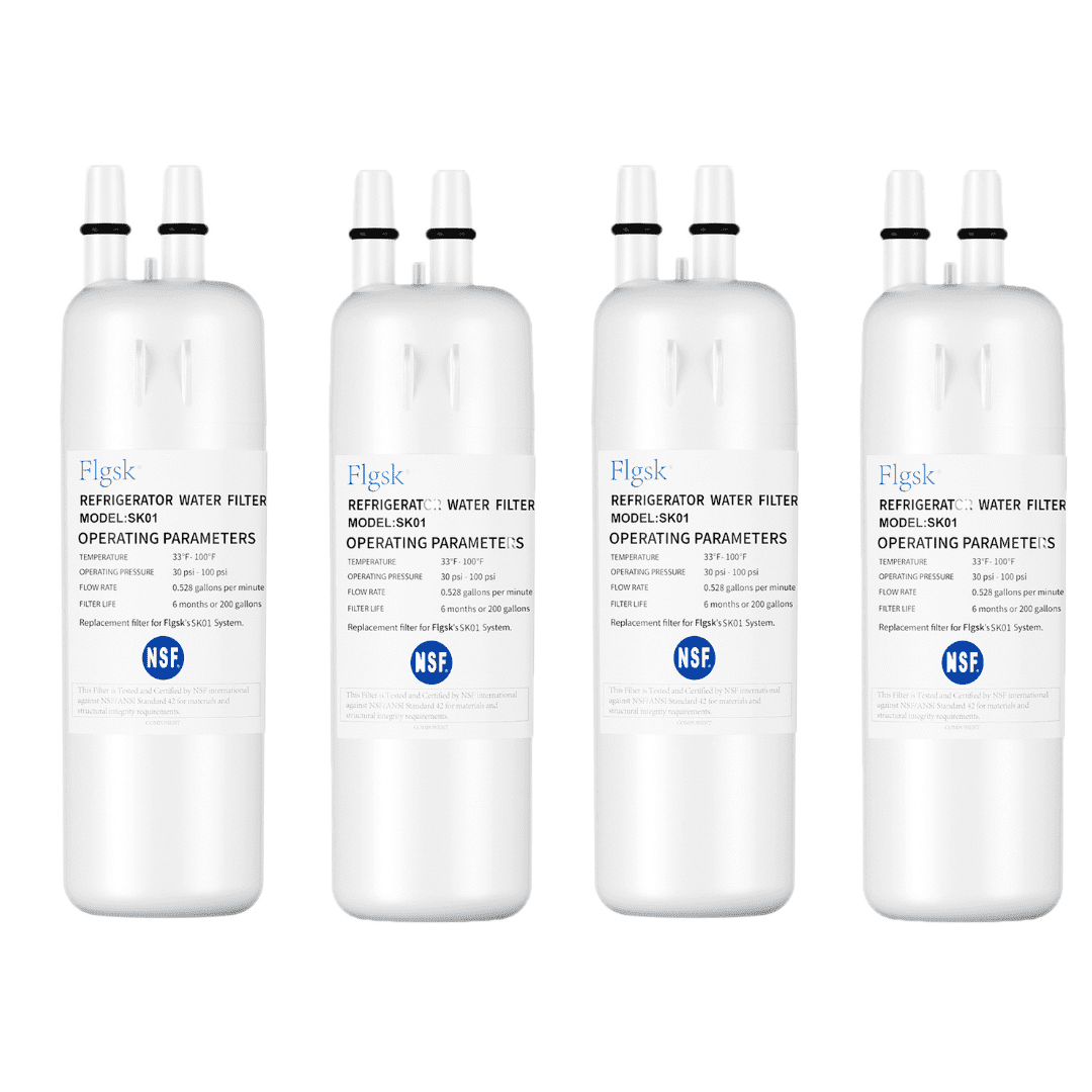 4 Pack W10295370A Water Filter, Compatible with Filter 1, EDR1RXD1 ...