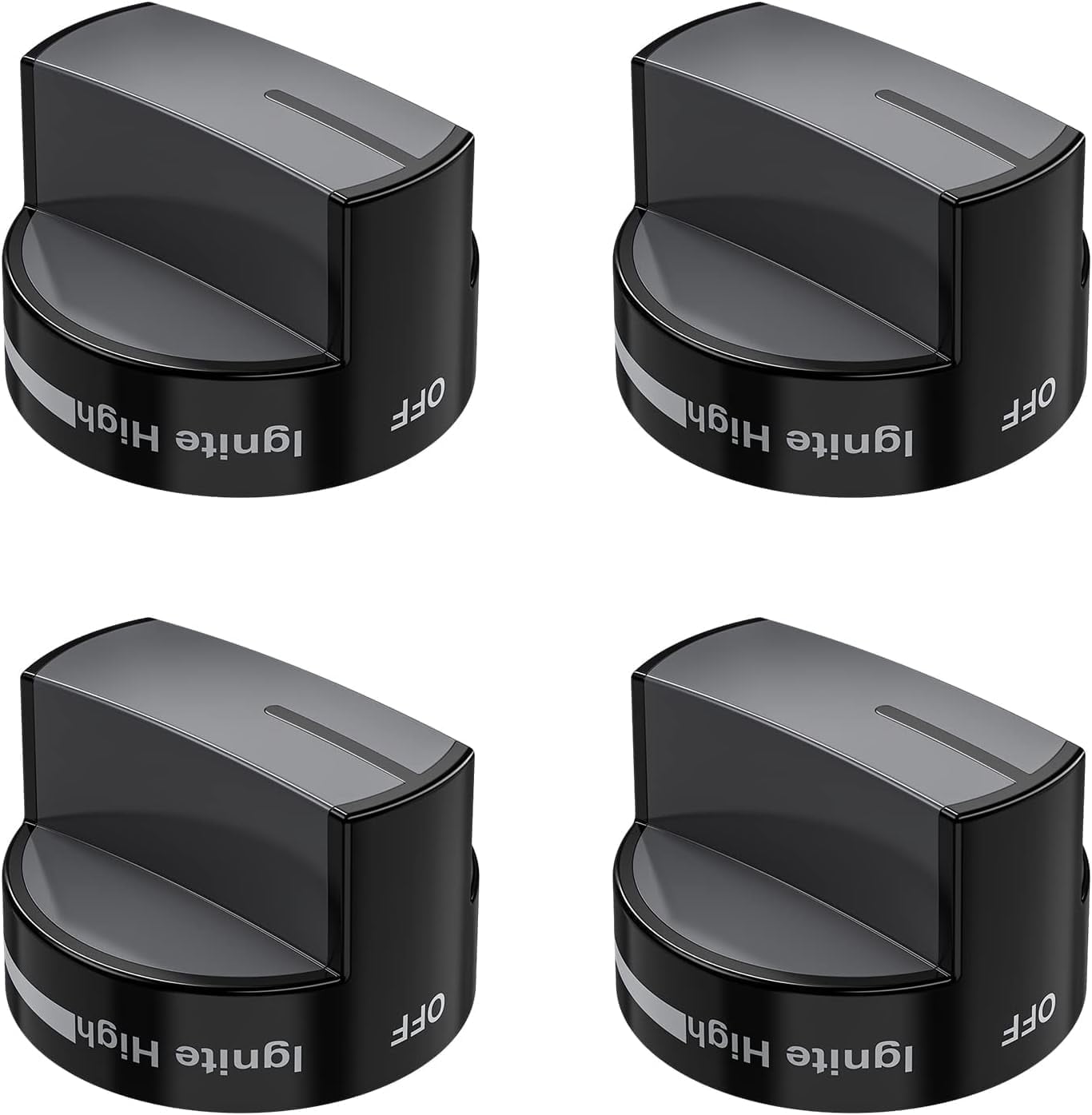 4 Pack W10339442 Gas Stove Knobs, Cooktop Surface Burner Control Knobs ...