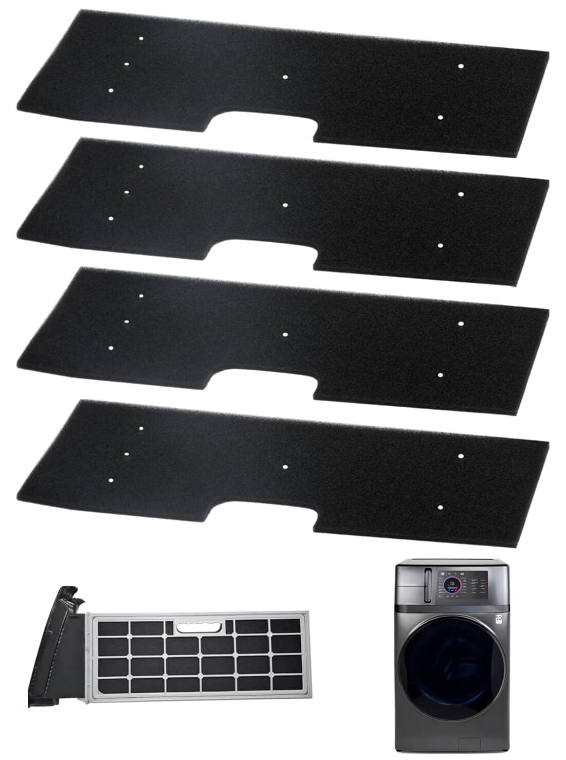 4-Pack WH01X35719 Lint Filter - for Ge Washer Dryer Combo - Hand ...