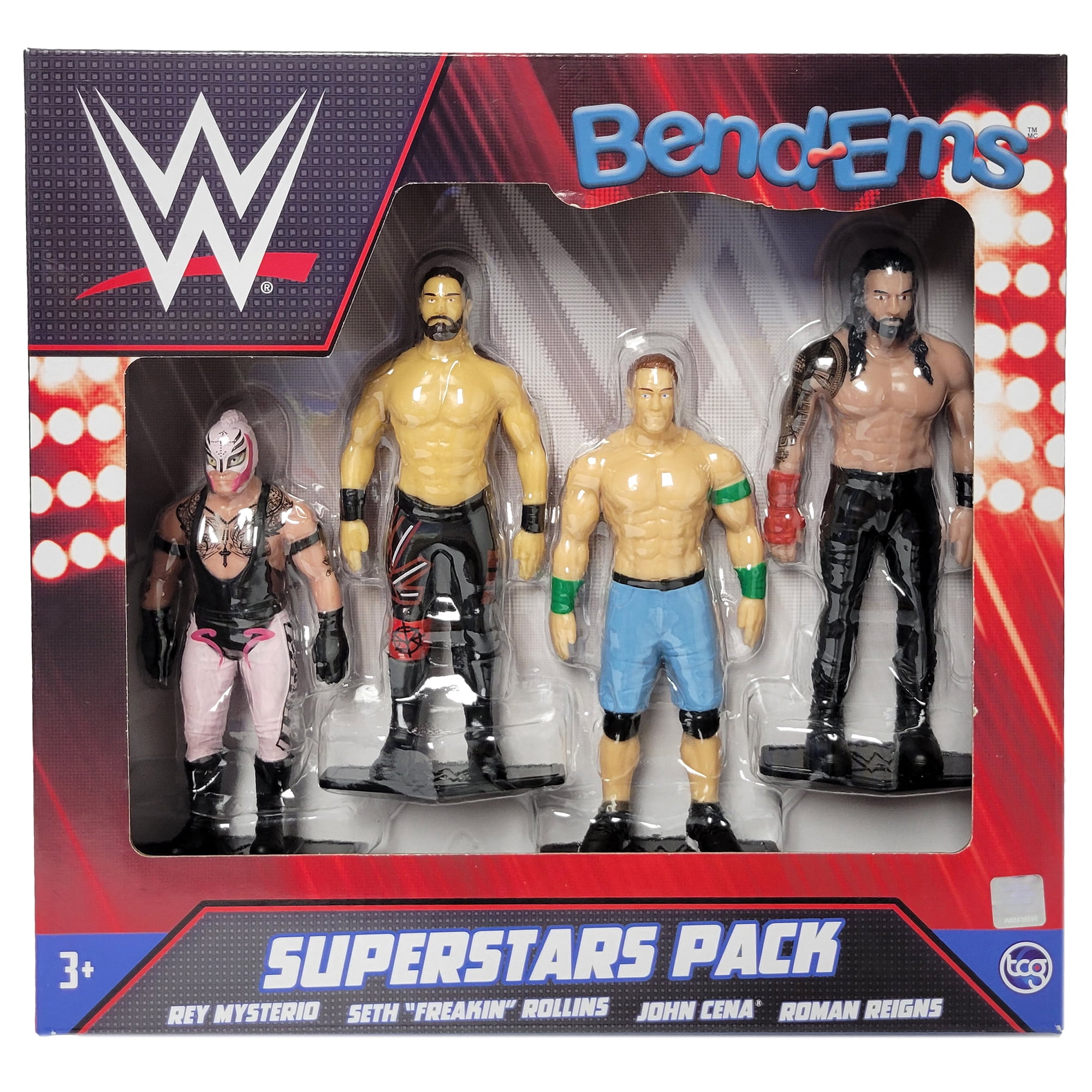 WWE Superstars Bend-Ems TCG Wrestling Toys 6 inches, Plastic Multicolor ...