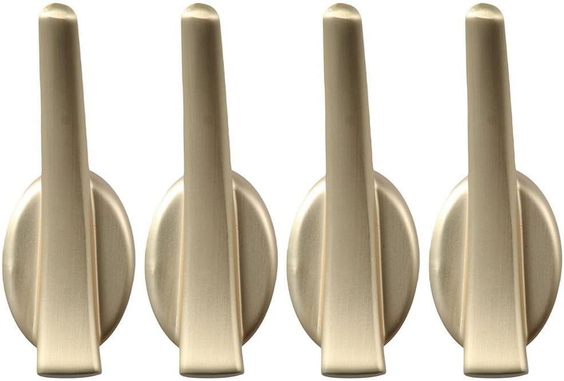 4 Pack Wall Hooks Brushed Gold Coat Hooks Wall Mounted Single Hook ...