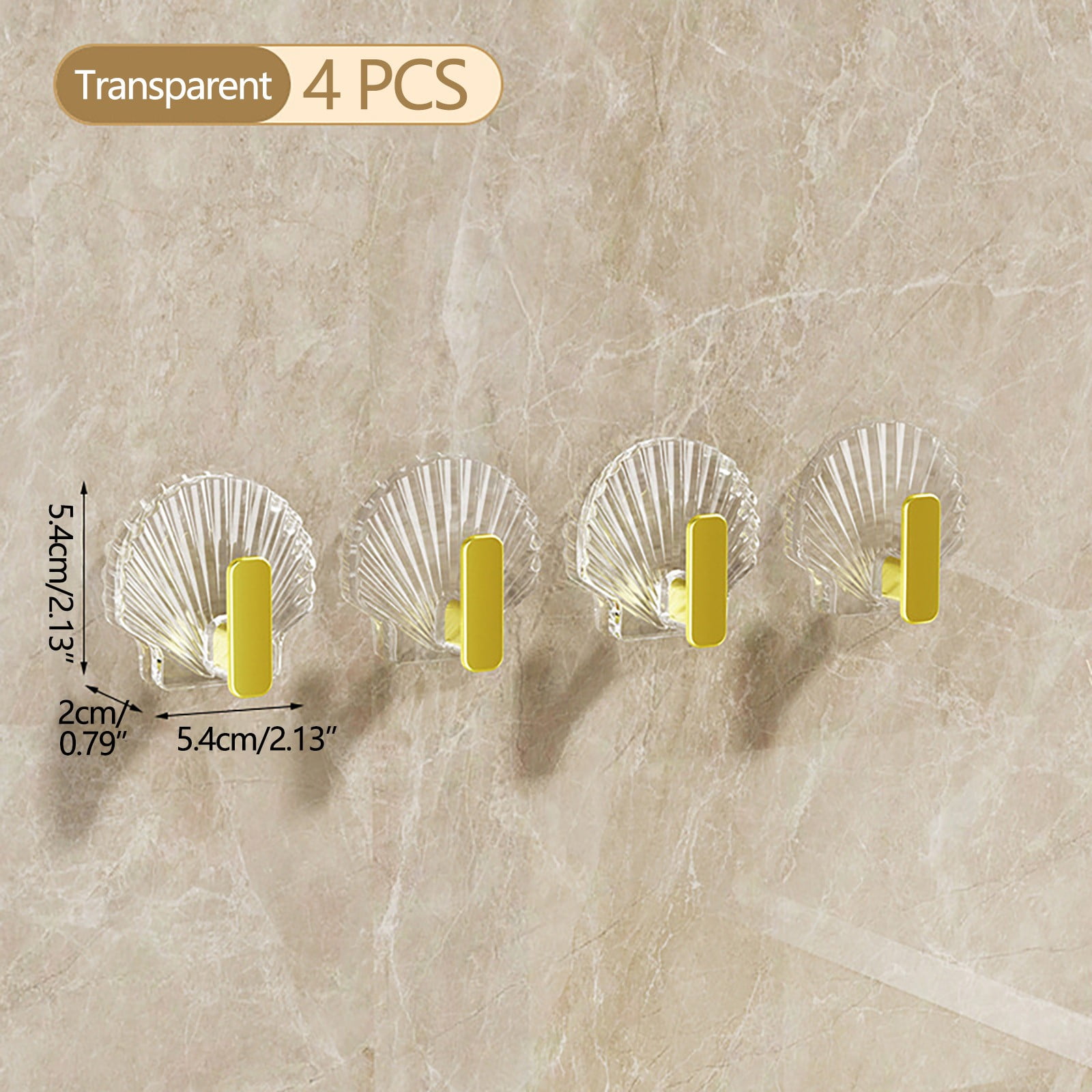 4-Pack Wall Mount Hooks | Strong Plastic Storage Hangers for Headphones ...