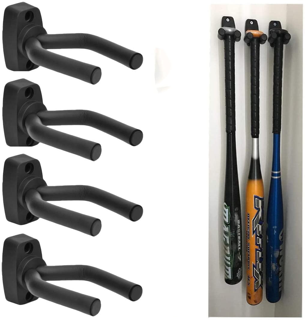 4 Pack Wall Mount Vertical Baseball Bat Holder,Black - Walmart.com