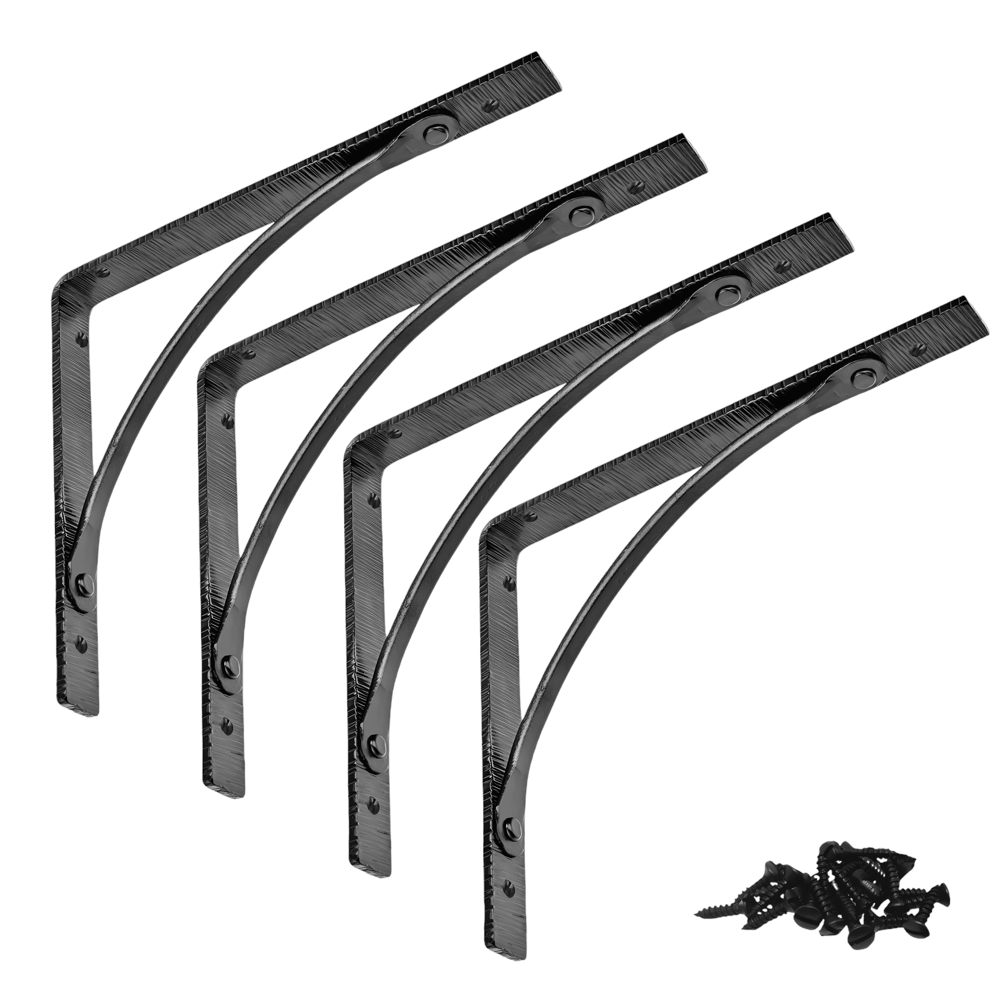 4 Pack Wall Shelf Brackets Heavy Duty Support 12 inch by 10 inch Hand ...