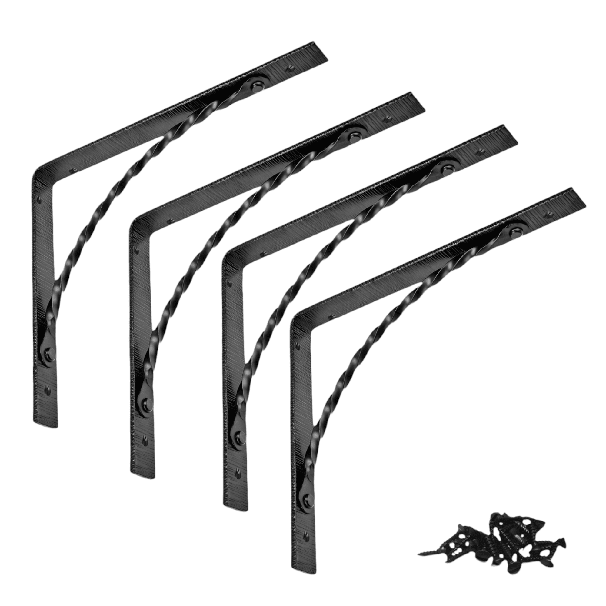 4 Pack Wall Shelf Brackets Heavy Duty Support 12 inch by 10 inch Hand ...