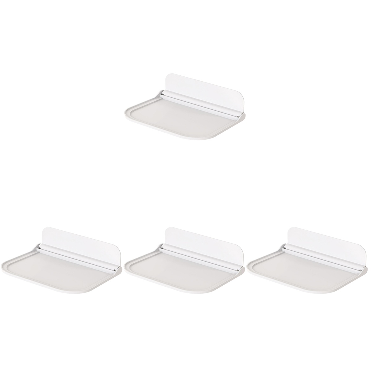 4 Shelf Prefabricated Mount Storage Box Floating Shelves White The Hips ...