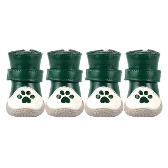 4-Pack Warm Dog Boots, Non-Slip Winter Shoes for Small Dogs, Outdoor ...
