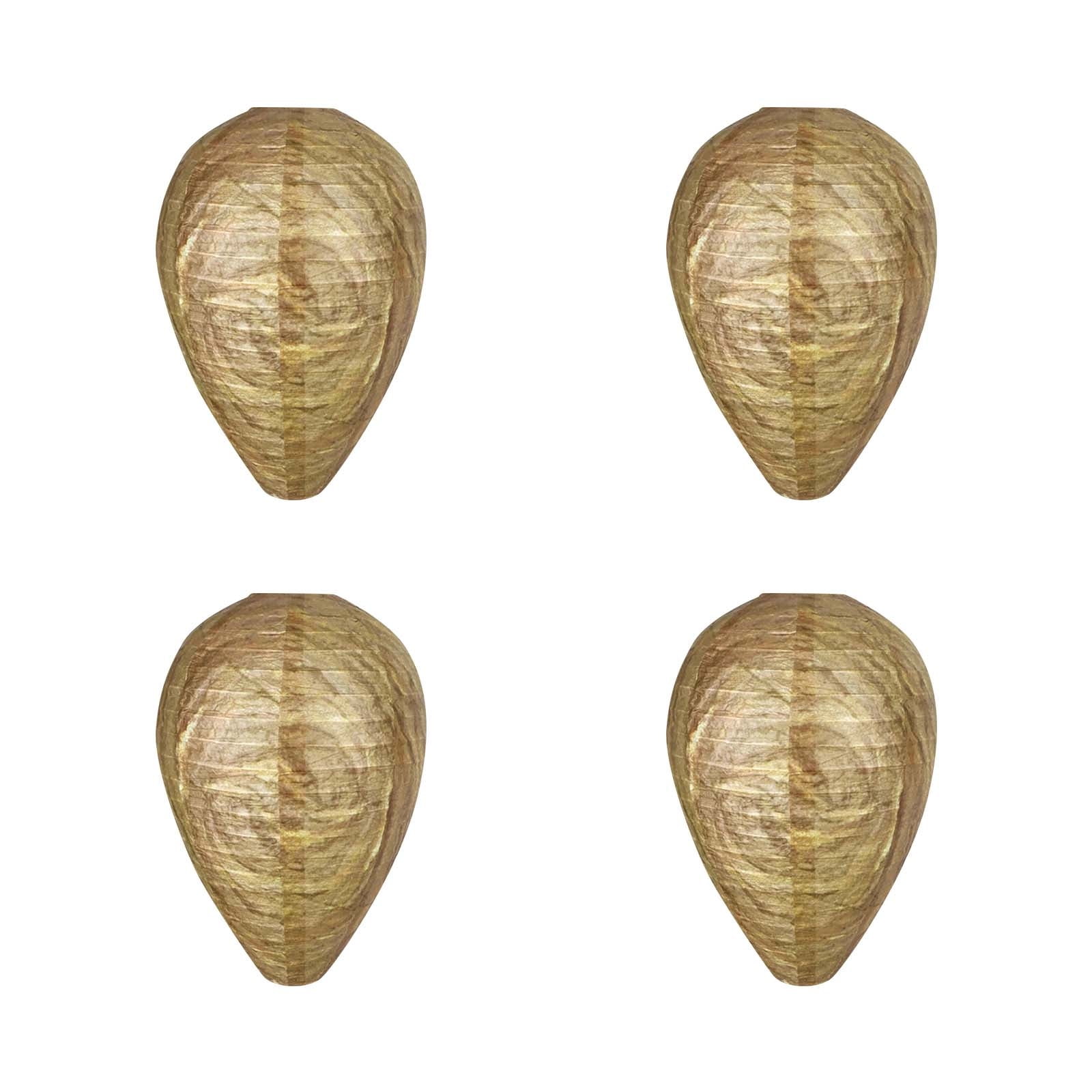 4-Pack Wasp Nest Decoy Eco-Friendly Paper Wasp Deterrent for Outdoor ...