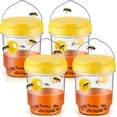 4 Pack Wasp Traps for Outdoors Wasp Killer Hanging Bee Traps Reusable ...